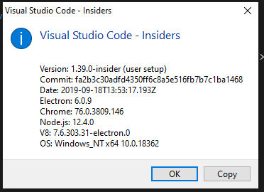 Explorer Icons disappeared (Insider Build 1.39.0) · Issue #81089 ...