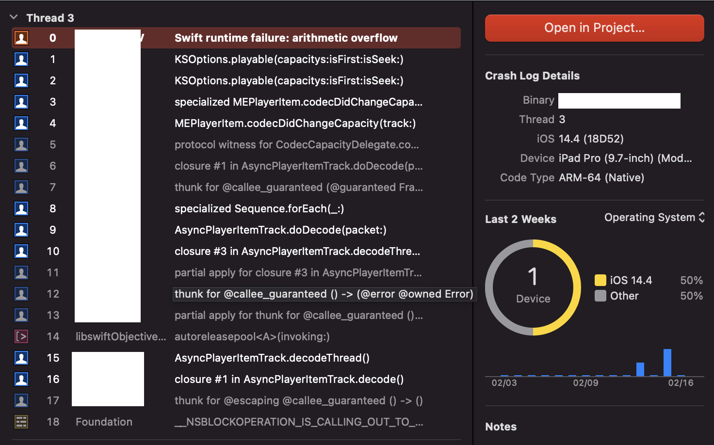 Arithmetic overflow crash · Issue #122 · kingslay/KSPlayer · GitHub