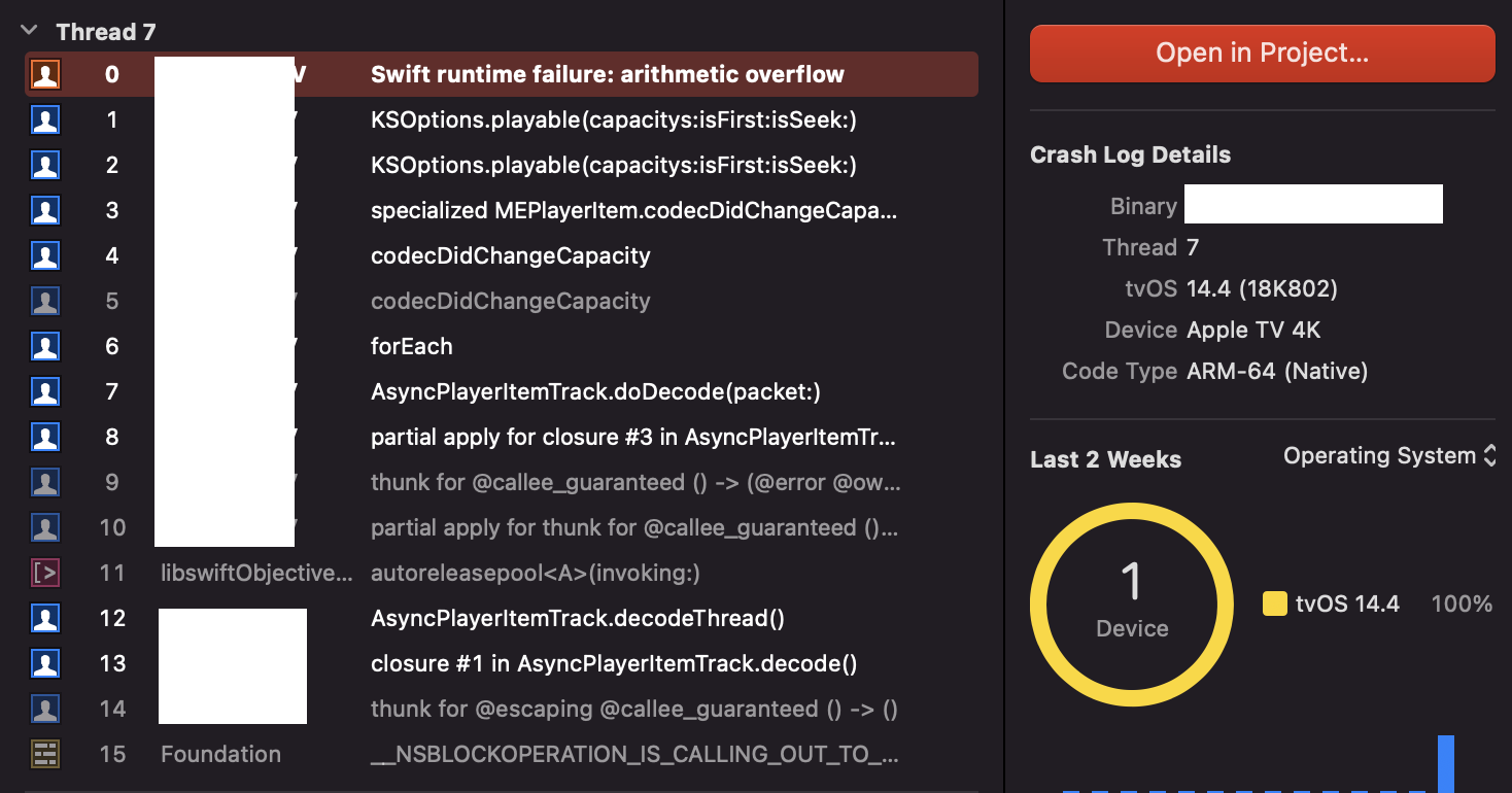 Arithmetic overflow crash · Issue #122 · kingslay/KSPlayer · GitHub