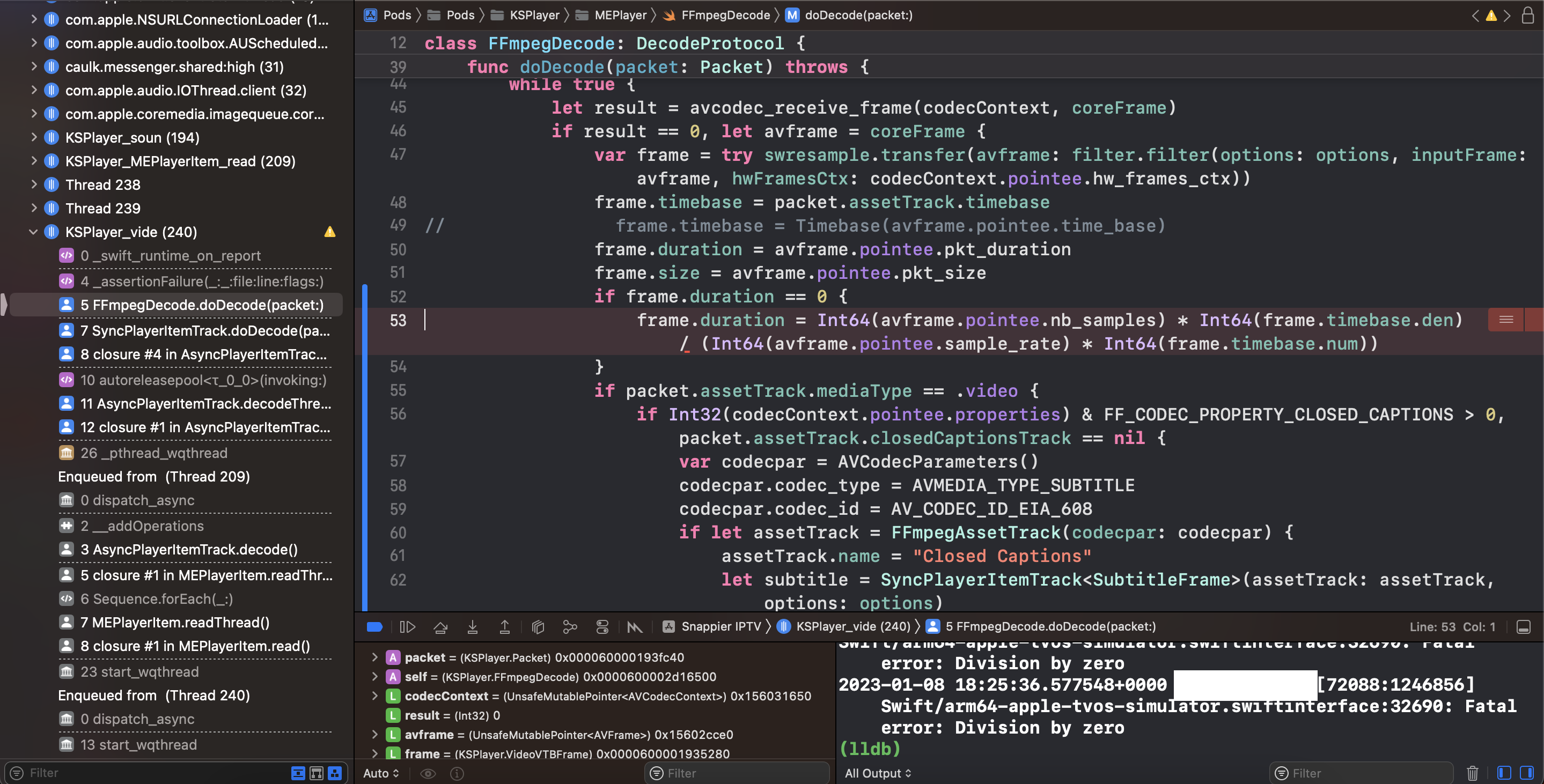 Crash with latest commits · Issue #353 · kingslay/KSPlayer · GitHub