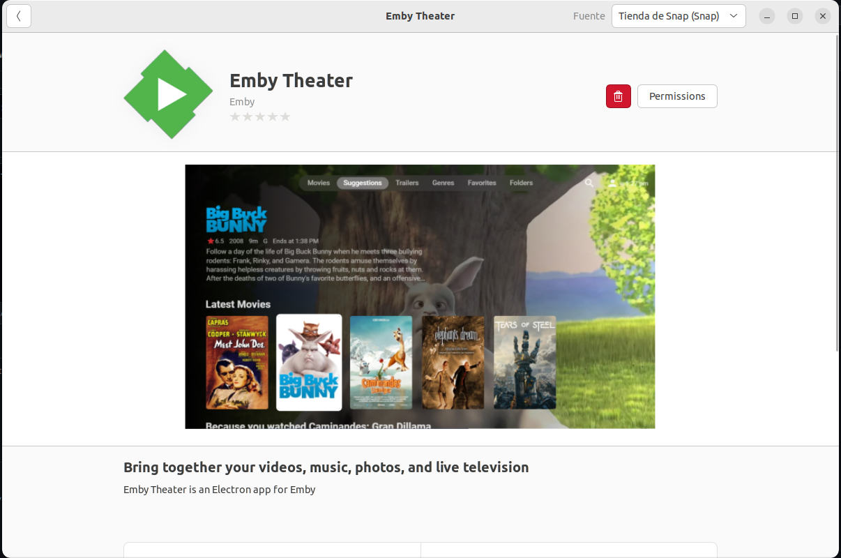 Emby Theater Snap cannot be started · Issue #3768 · MediaBrowser/Emby · GitHub