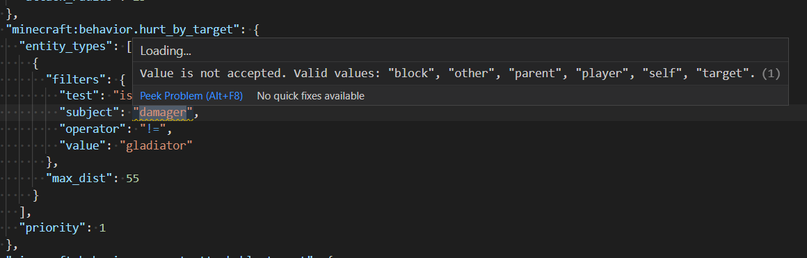 Subject "damager" in the filters isn't supported (components) · Issue ...