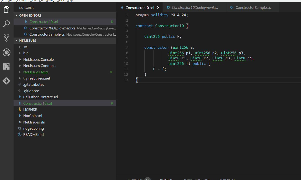 How to pass parameters to constructor ? · Issue #370 · Nethereum/Nethereum · GitHub