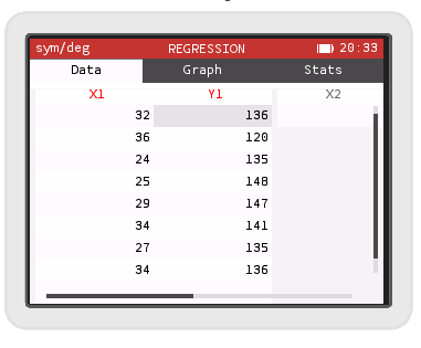 Insert new row in regression · Issue #1824 · numworks/epsilon · GitHub