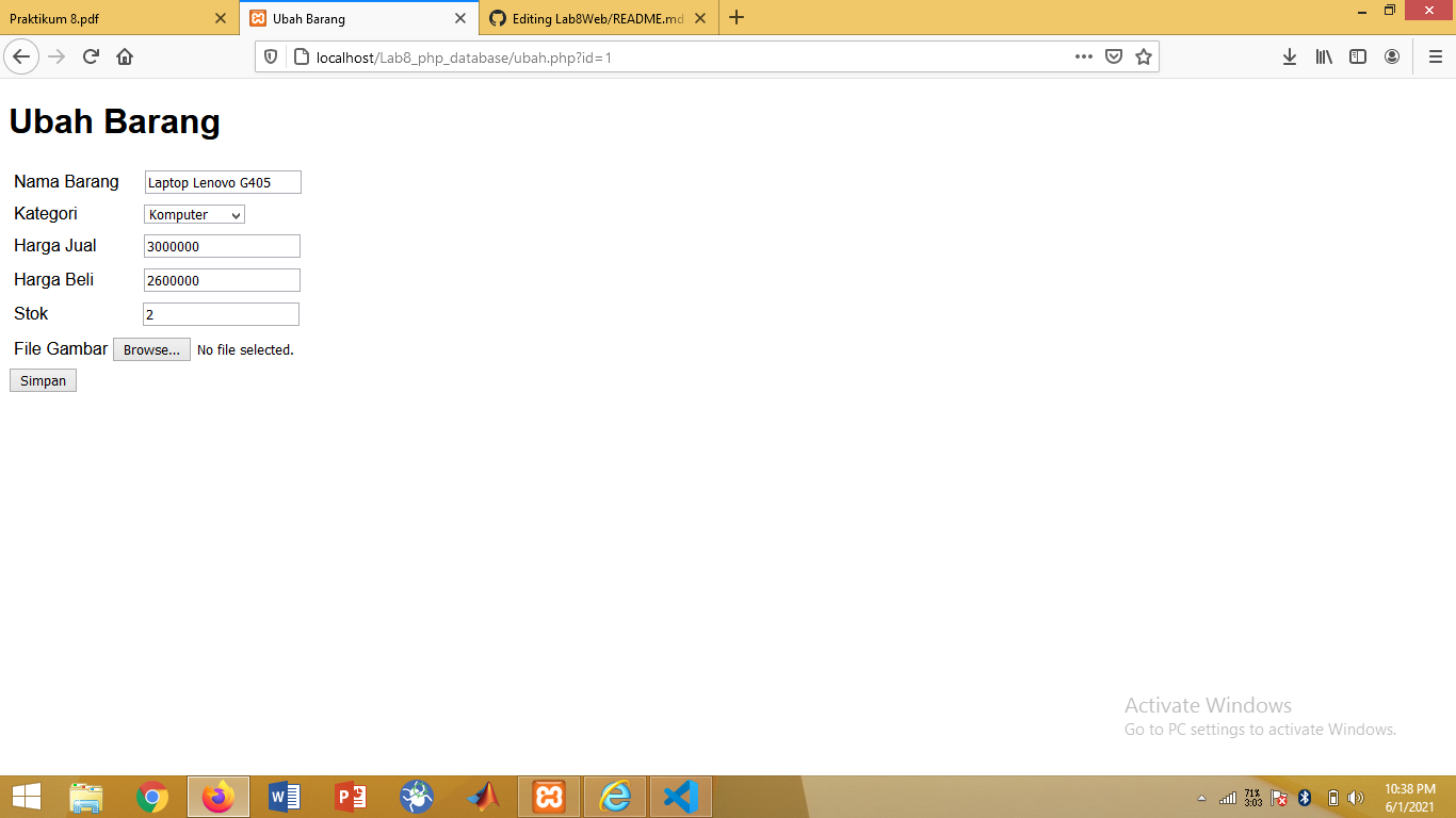 Github Dimasreza Lab8web