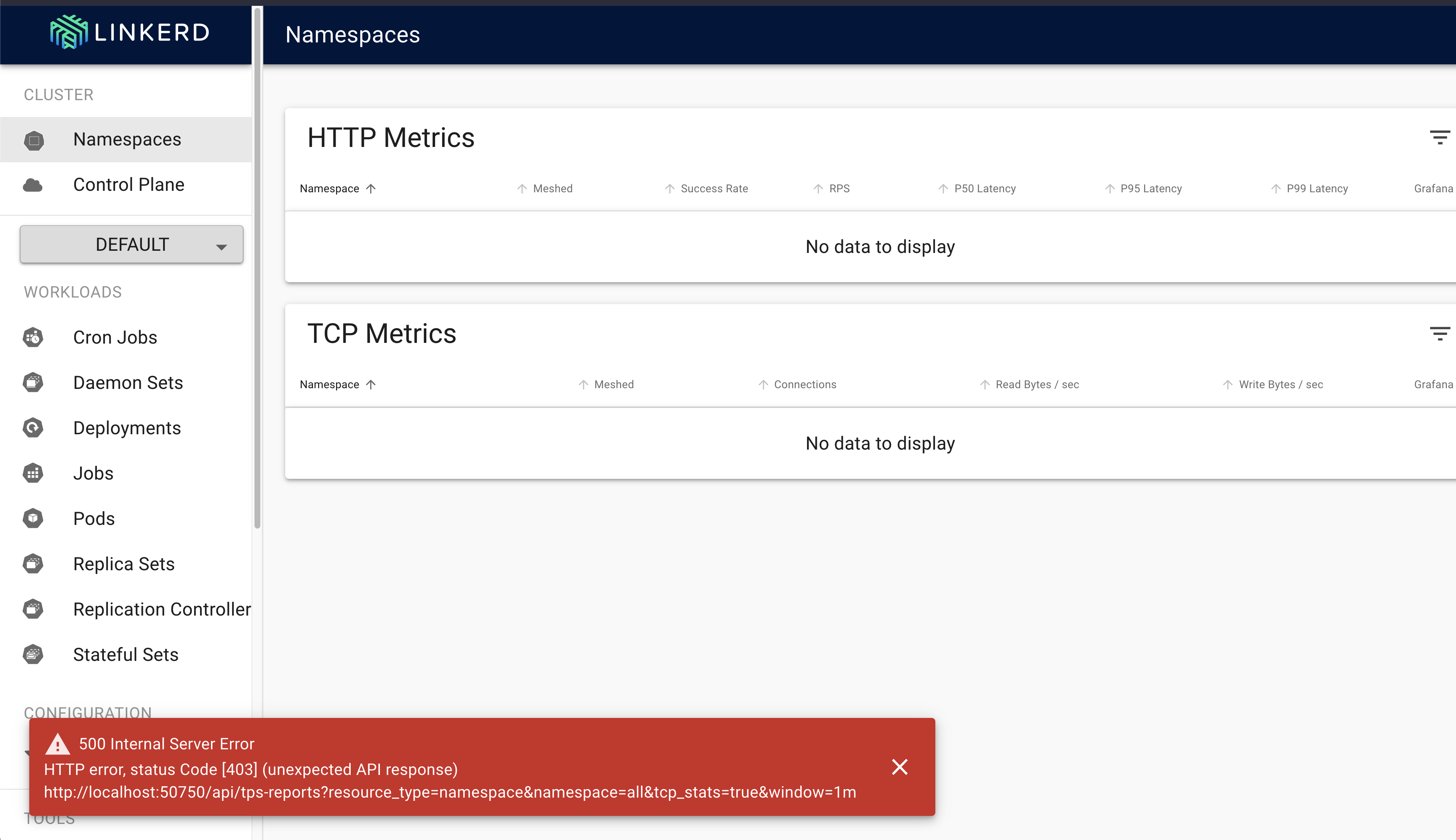 metrics-api 403 if control plane deployed on custom namespace · Issue #7204 · linkerd/linkerd2 ...