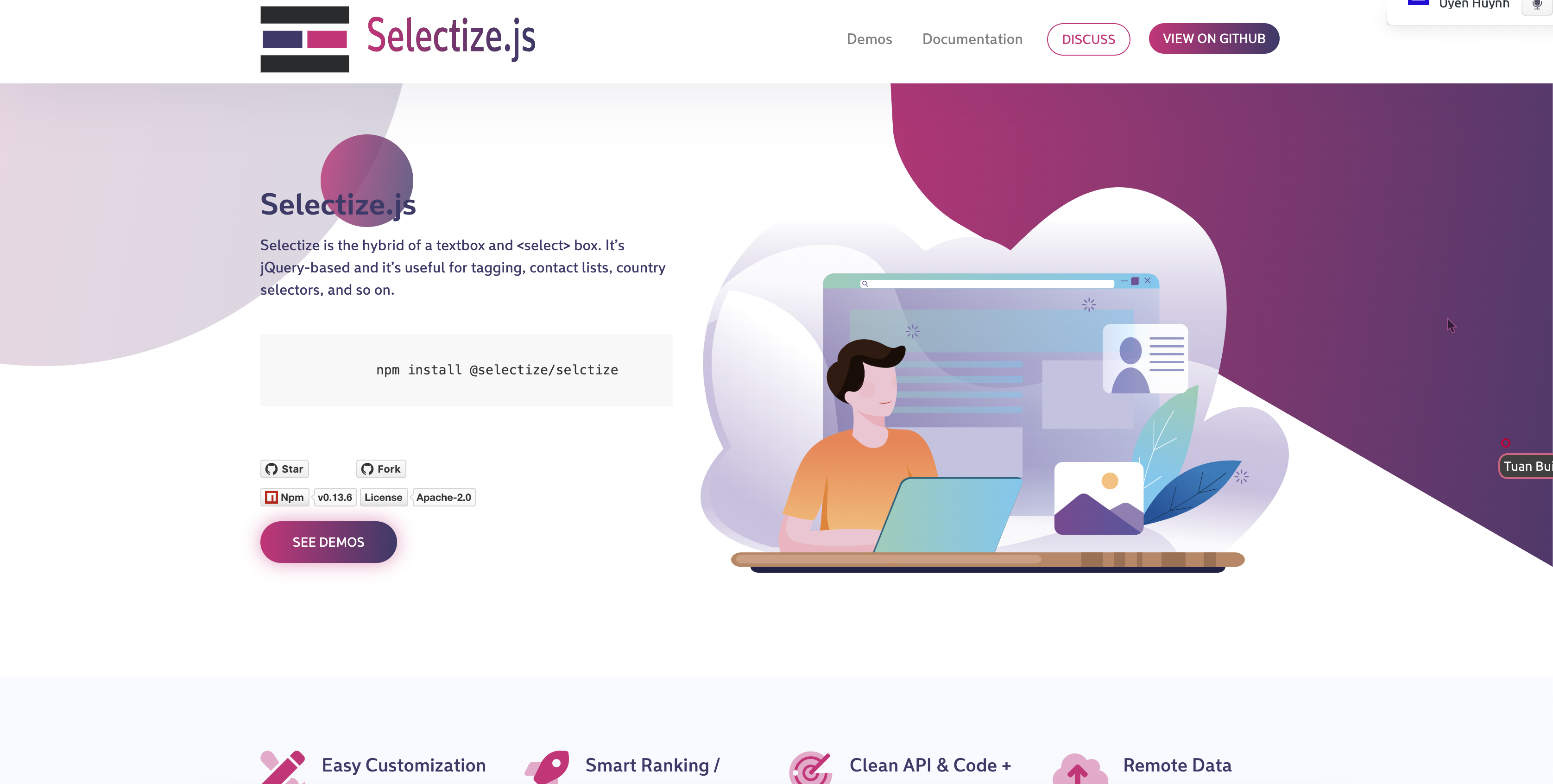 Typo In Home Page · Issue 1835 · Selectize Selectize Js · Github