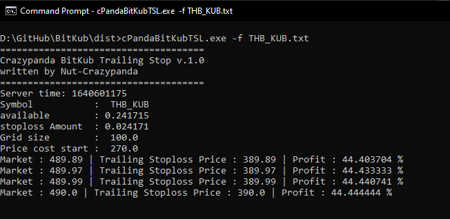 GitHub - NutCrazypanda/bitkub-tsl: Cryptocurrency Trailing stop for BitKub exchange.