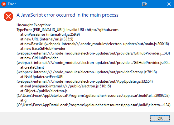 TypeError [ERR_INVALID_URL]: Invalid URL: https://github.com · Issue ...