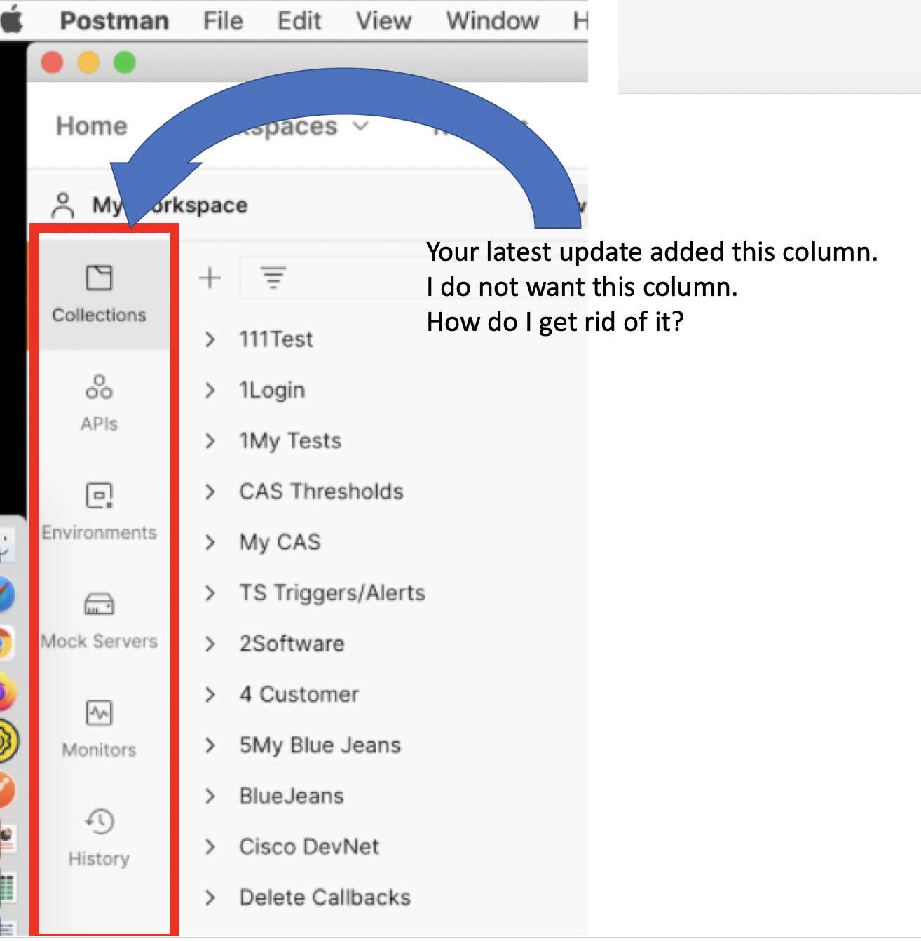 Ability to minimize sidebar in Postman v8 · Issue #9498 · postmanlabs ...