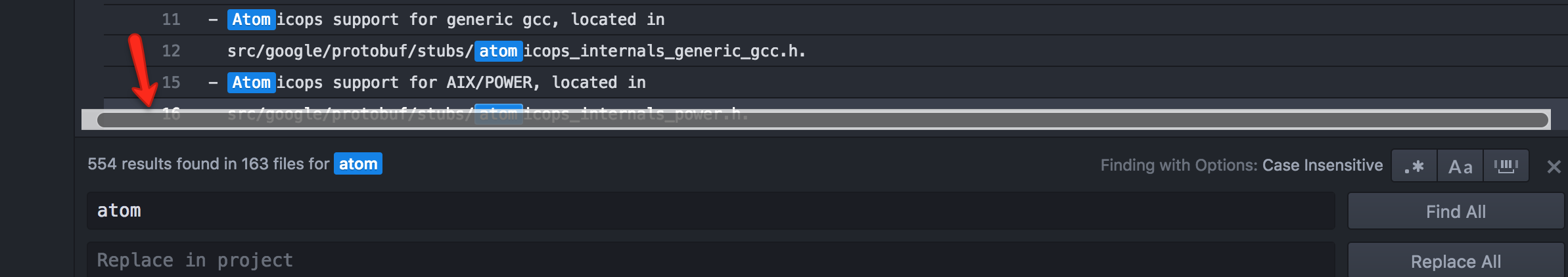 Last result in Project Find Results is not clickable due to scrollbar · Issue #943 · atom/find ...