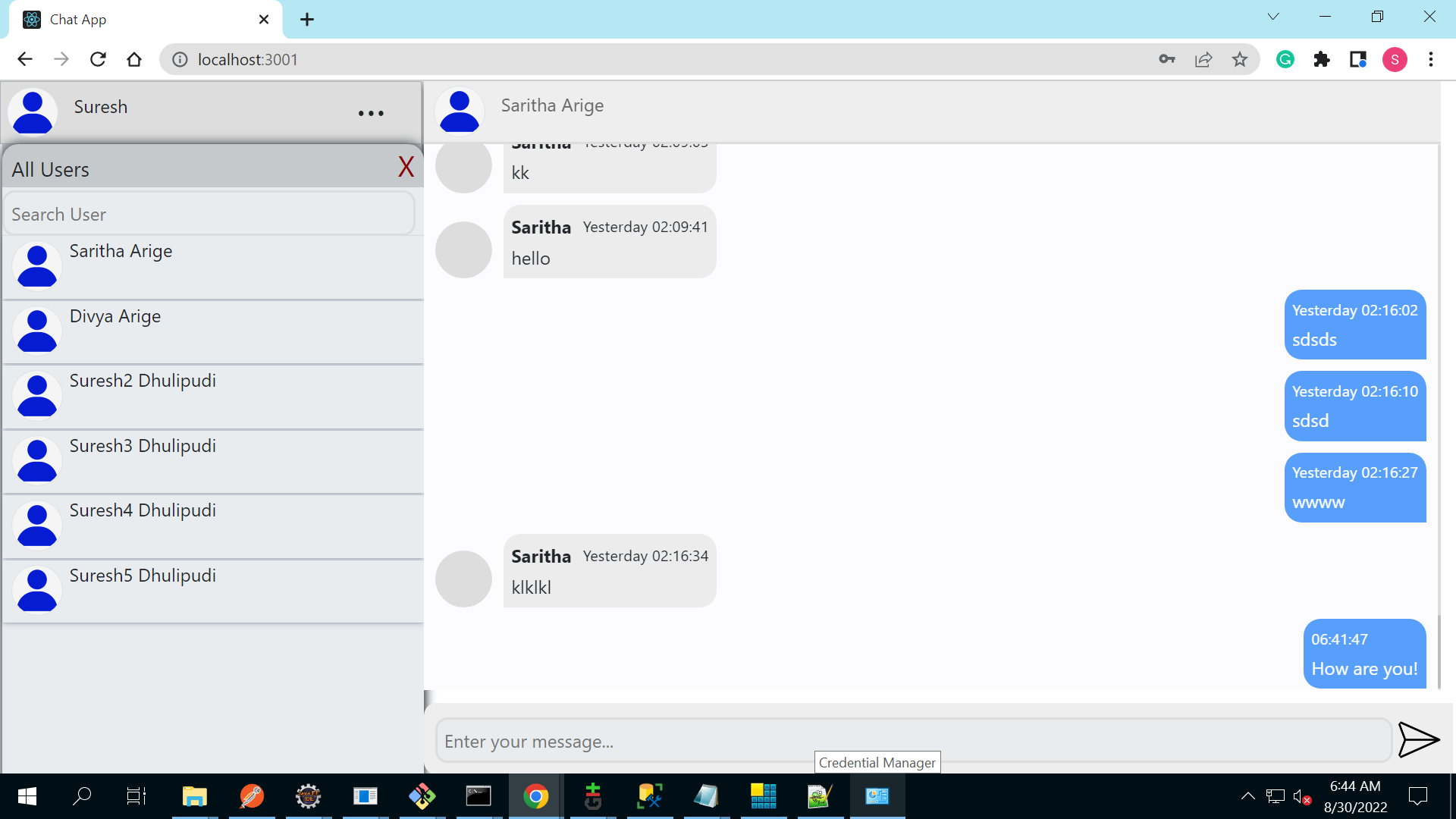 GitHub - thesureshdhulipudi/chat-application: Web Chat Application