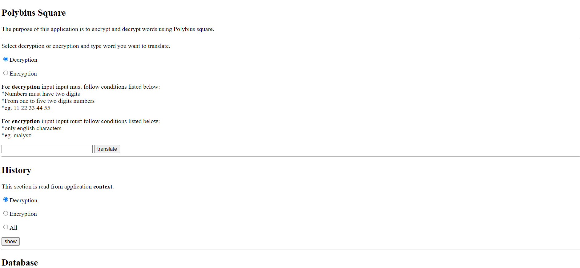 GitHub - paulinanieradzik/PolybiusSquare: Java web app to decode/encode ...