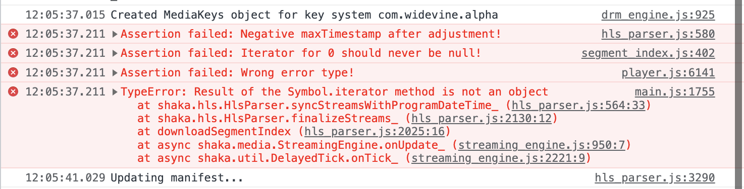 [HLS] Player crashes when switching audio tracks in stream with PDT tags · Issue #5014 · shaka ...