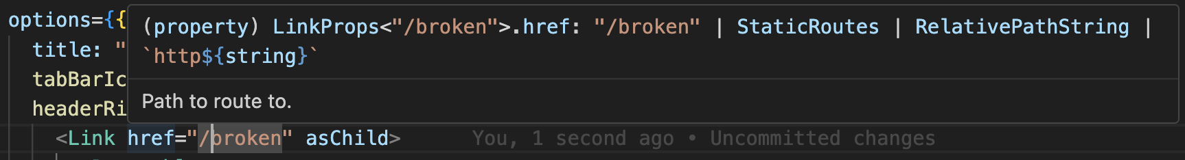 No type error when using wrong path · Issue #808 · expo/router · GitHub