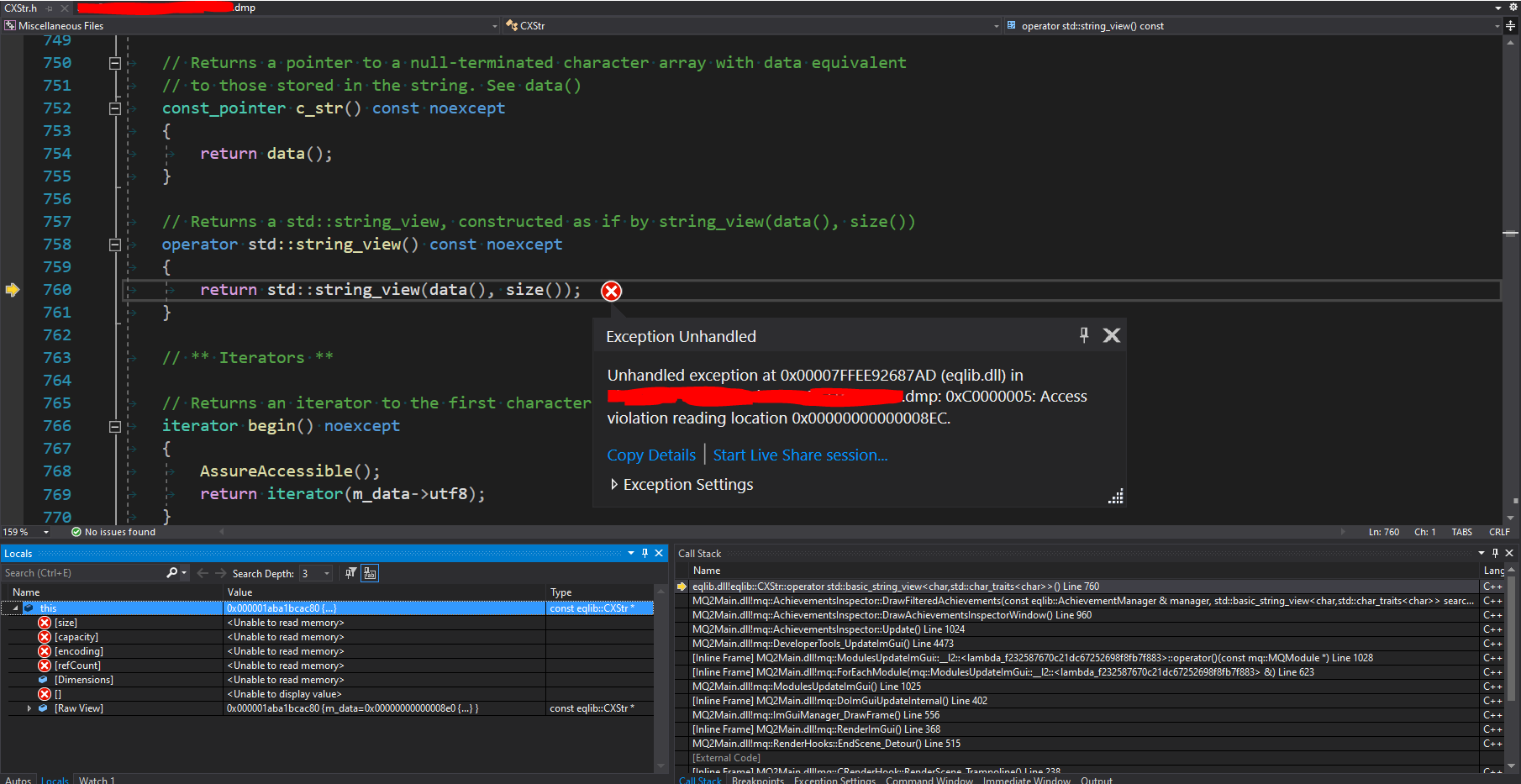 Crash when entering text to Achievement Inspector · Issue #629 · macroquest/macroquest · GitHub