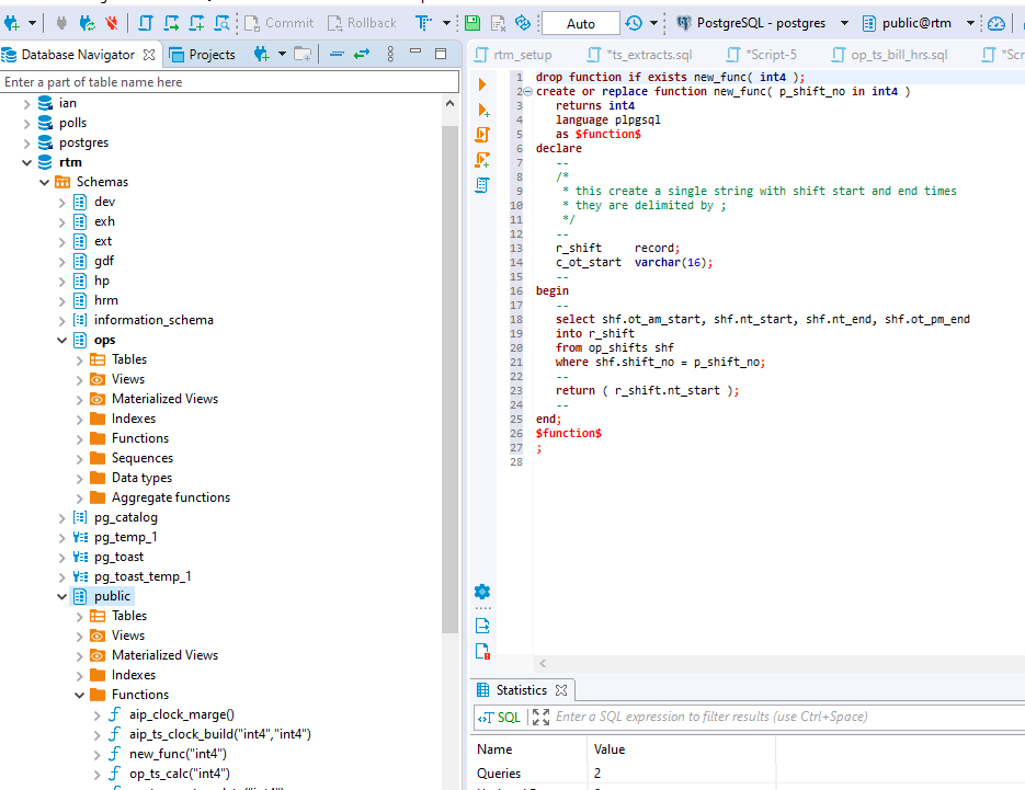 Postgres Schema Change. DBeaver 7.0.4, Windows 10. When creating new tables, or compiling ...