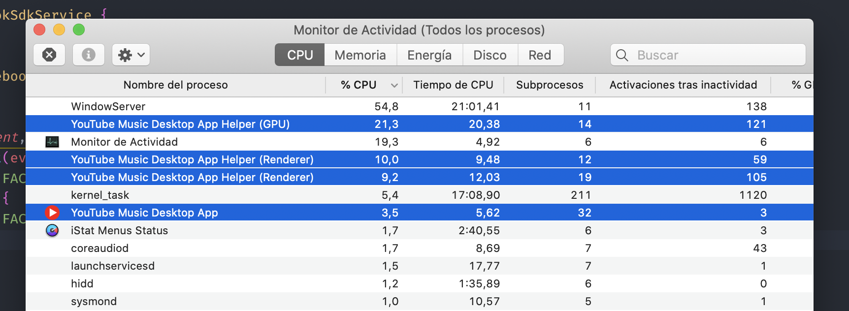 Too much CPU (MacOS) · Issue #125 · ytmdesktop/ytmdesktop · GitHub