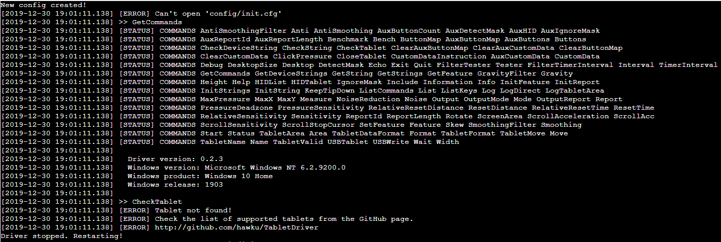 Tablet not found! (CTL-480) · Issue #563 · hawku/TabletDriver · GitHub