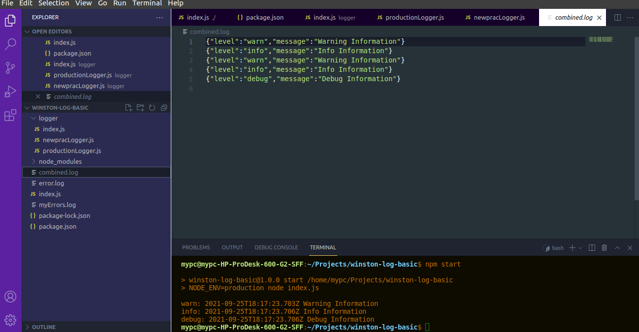 Github Abhinavkale Winston Logger Production Grade Logger Javascript