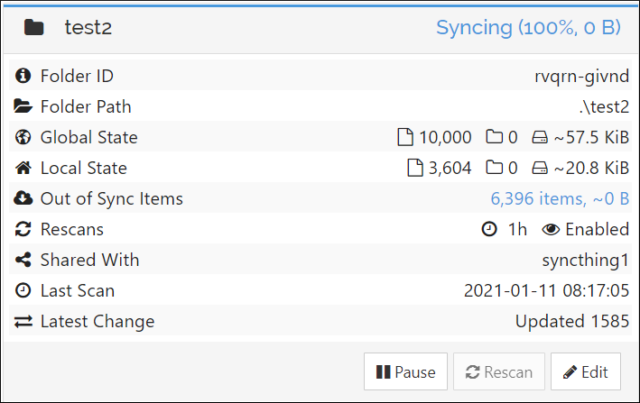 GUI displays Syncing (100%, 0 B) when syncing byte-sized files · Issue #7263 · syncthing ...