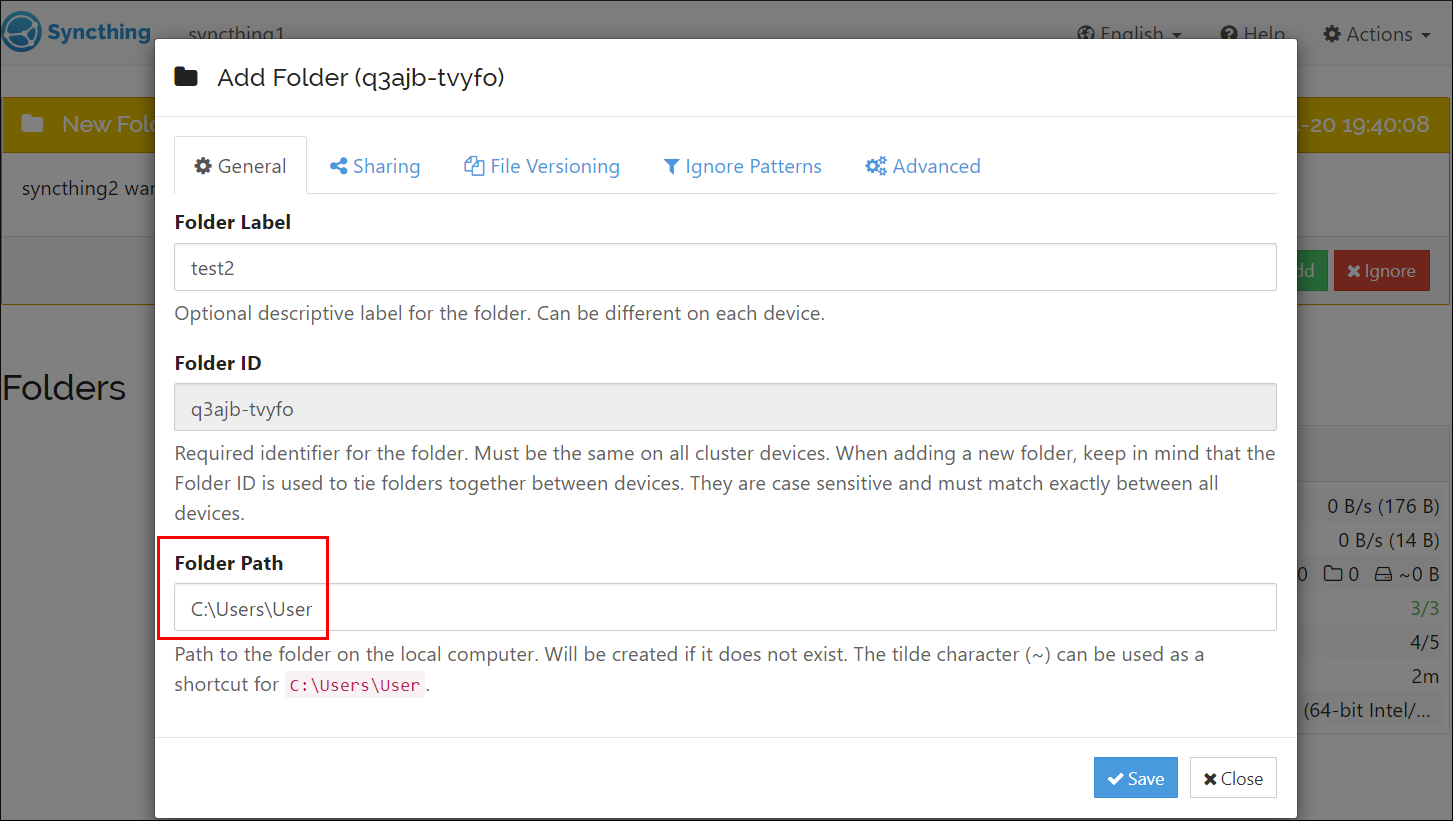 Folder label missing from folder path when adding new folders · Issue #7584 · syncthing ...