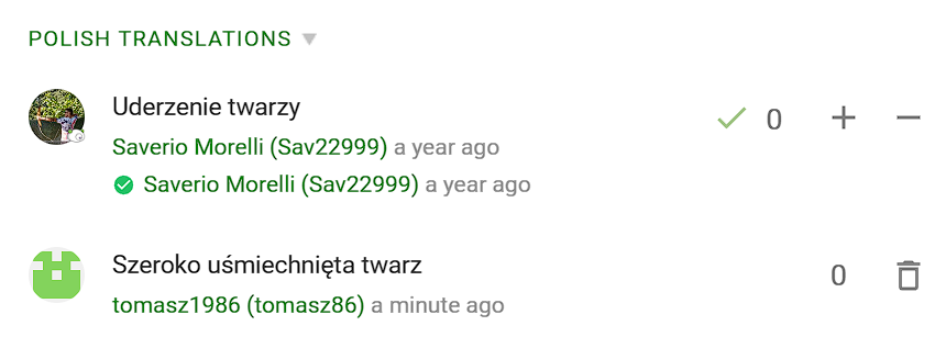 Polish translation is all gibberish (yet approved) and Crowdin website unusable due to lag ...