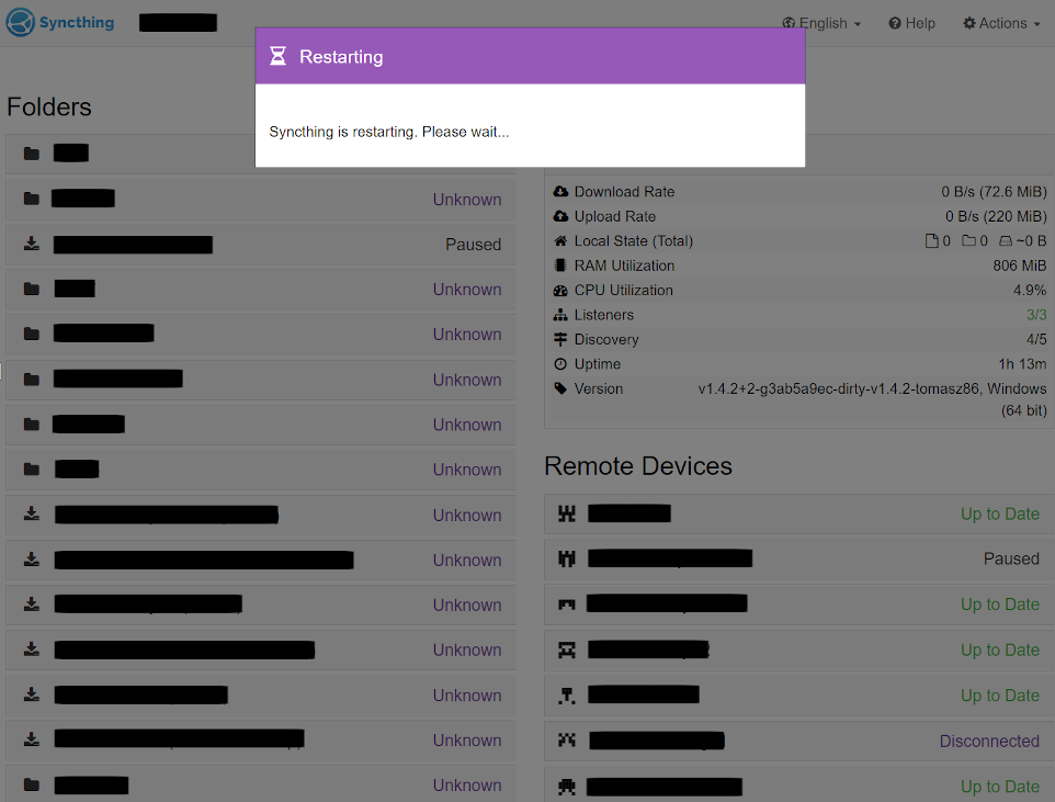 Deadlock on folder unsubscribe · Issue #6559 · syncthing/syncthing · GitHub