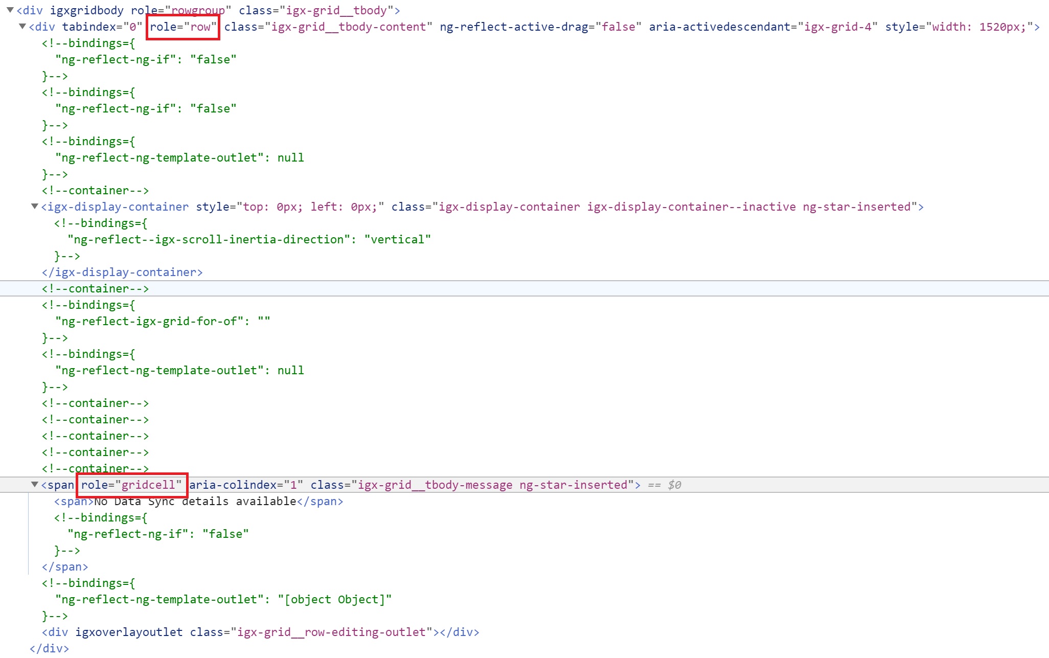 Accessibility Issue with empty Grid · Issue #9318 · IgniteUI/igniteui-angular · GitHub