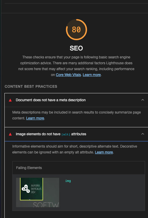 fix SEO and accessibility issues · Issue #10 · Aurora-Borealis-Dev/Aurora-Borealis-Dev.github.io ...