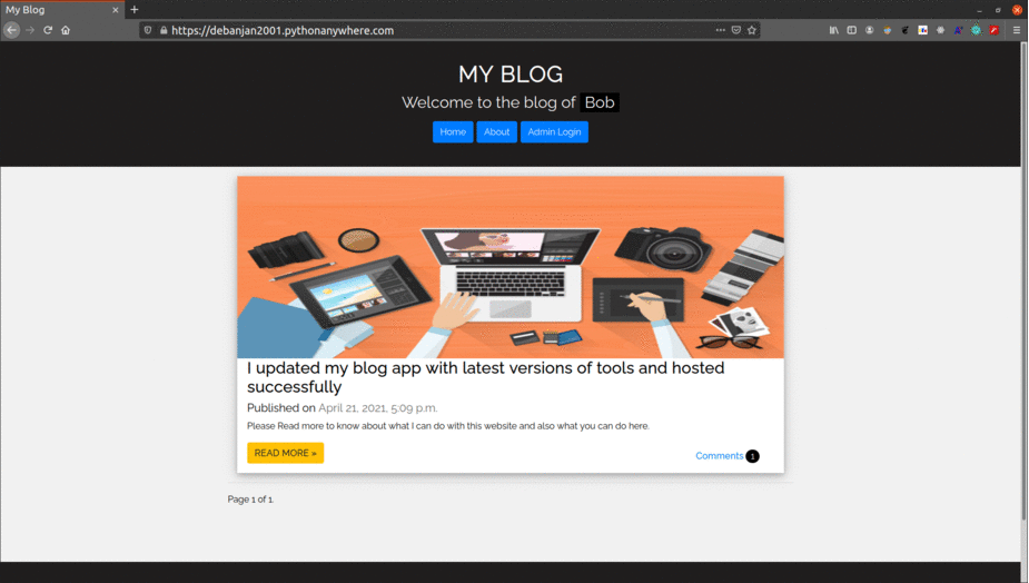 GitHub - Debanjan2001/MyBlog-WebApp: A Personalised Blogging WebApp built using Python3.8 and ...