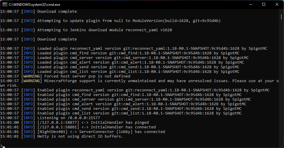 Cannot run any command in bungeecord! · Issue #3244 · SpigotMC ...