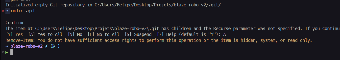 Removing the dir .git, the git branch icon remains in the terminal, how ...