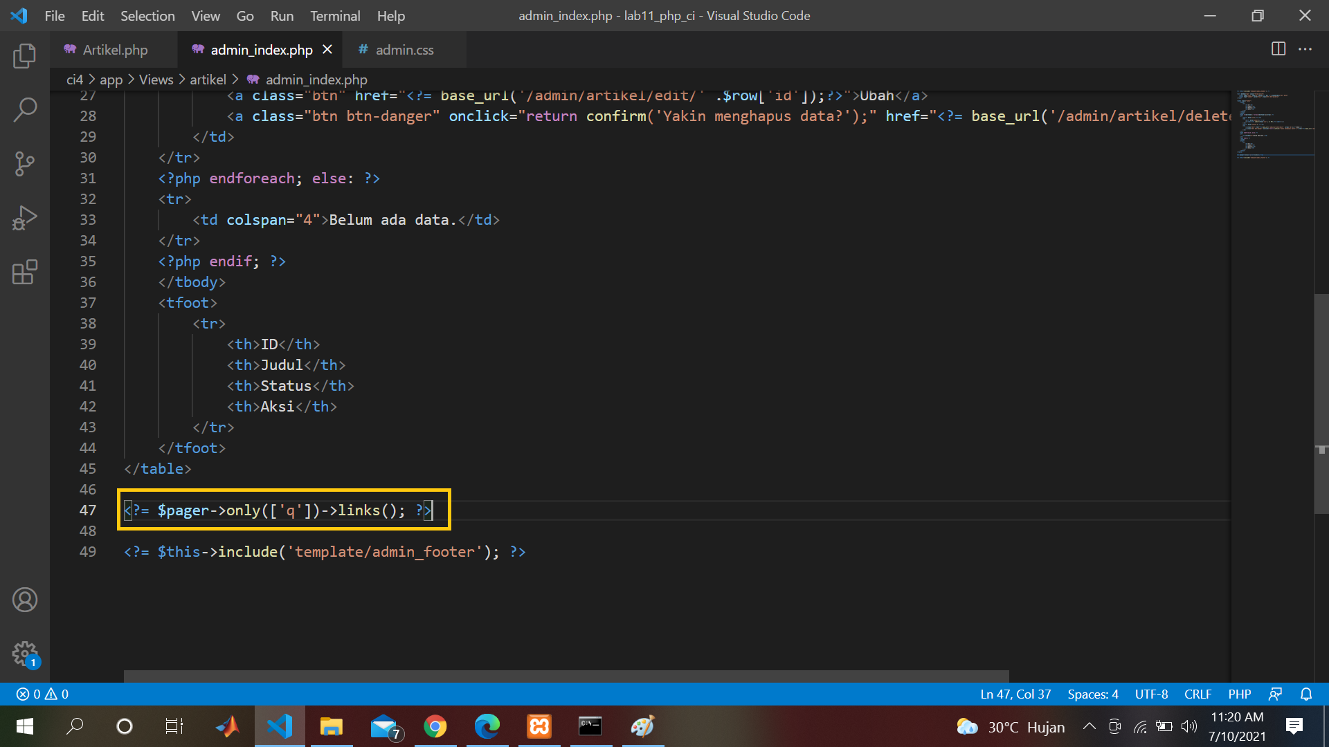GitHub - alfanshaabif/Lab11Web: Pertemuan ke-12, 13, 14, 15 - Tugas ...