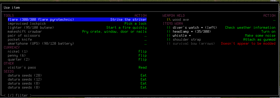 Inaccurate description in makeshift crowbar Use item menu · Issue ...
