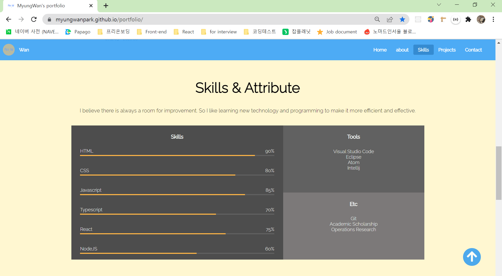 GitHub - MyungWanPark/portfolio: Web Frontend portfolio