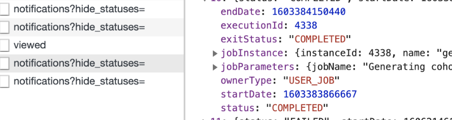 Copy of cohort hang on the PENDING status on the frontend side · Issue ...