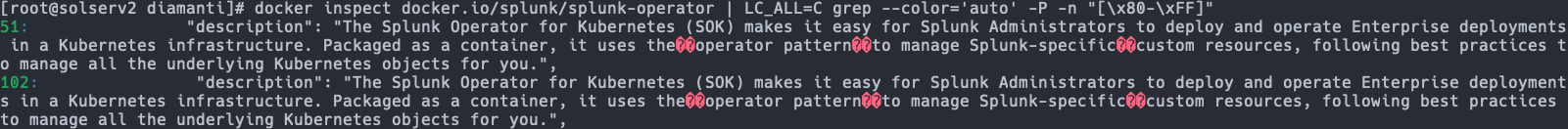 Non Ascii Character · Issue 32 · Splunk Splunk Operator · Github