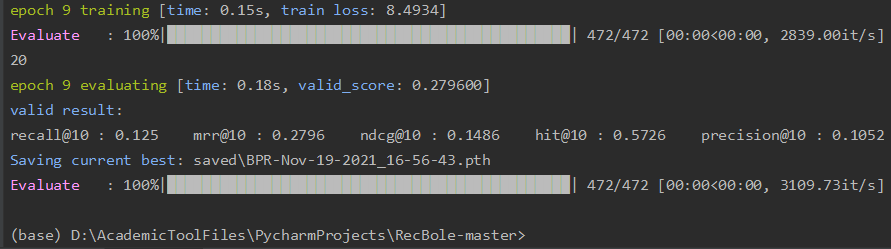 请问为什么没有输出最终的测试结果 · Issue #1044 · RUCAIBox/RecBole · GitHub