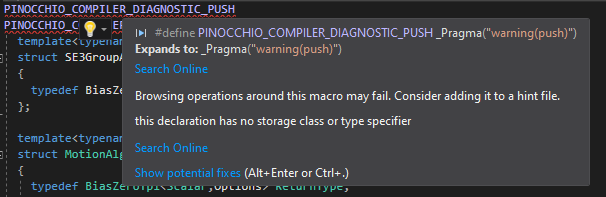 Confliction when building on Windows · Issue #1559 · stack-of-tasks/pinocchio · GitHub