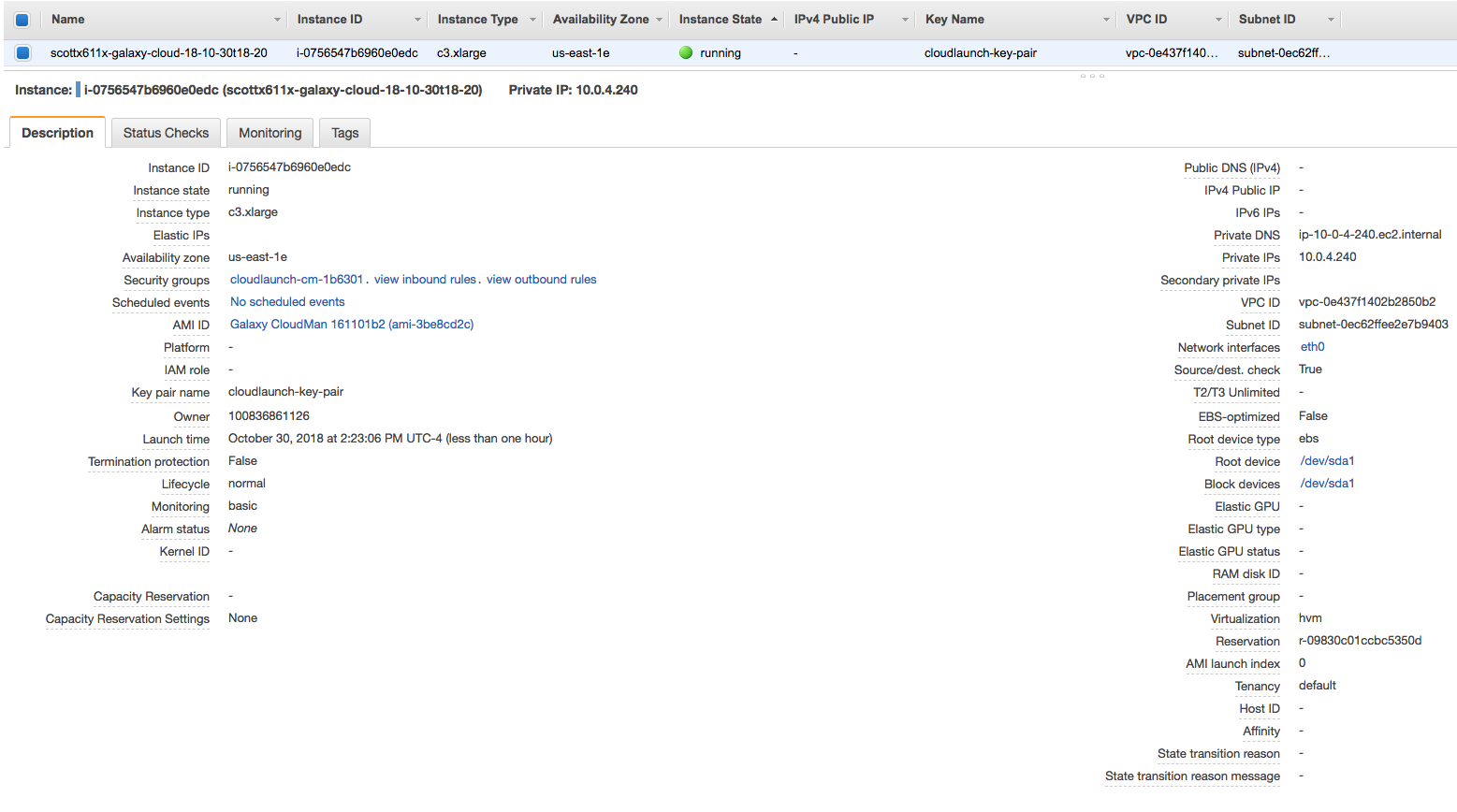 AssociateAddress operation fails when bringing up a 17.05 Galaxy Cloudman cluster · Issue #163 ...