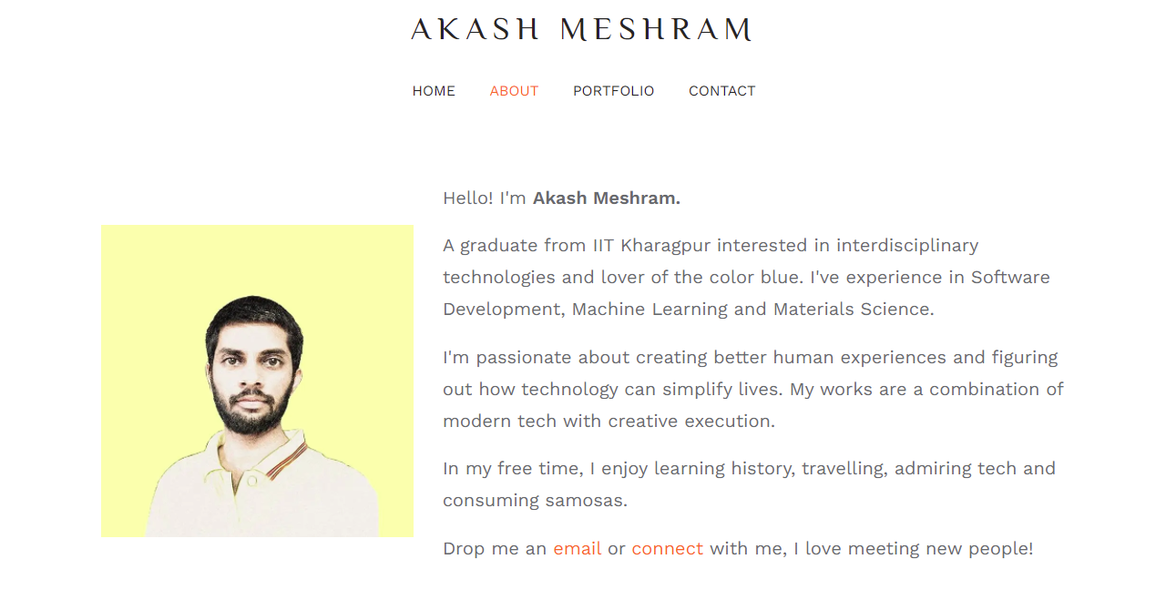 Website of Akash Meshram