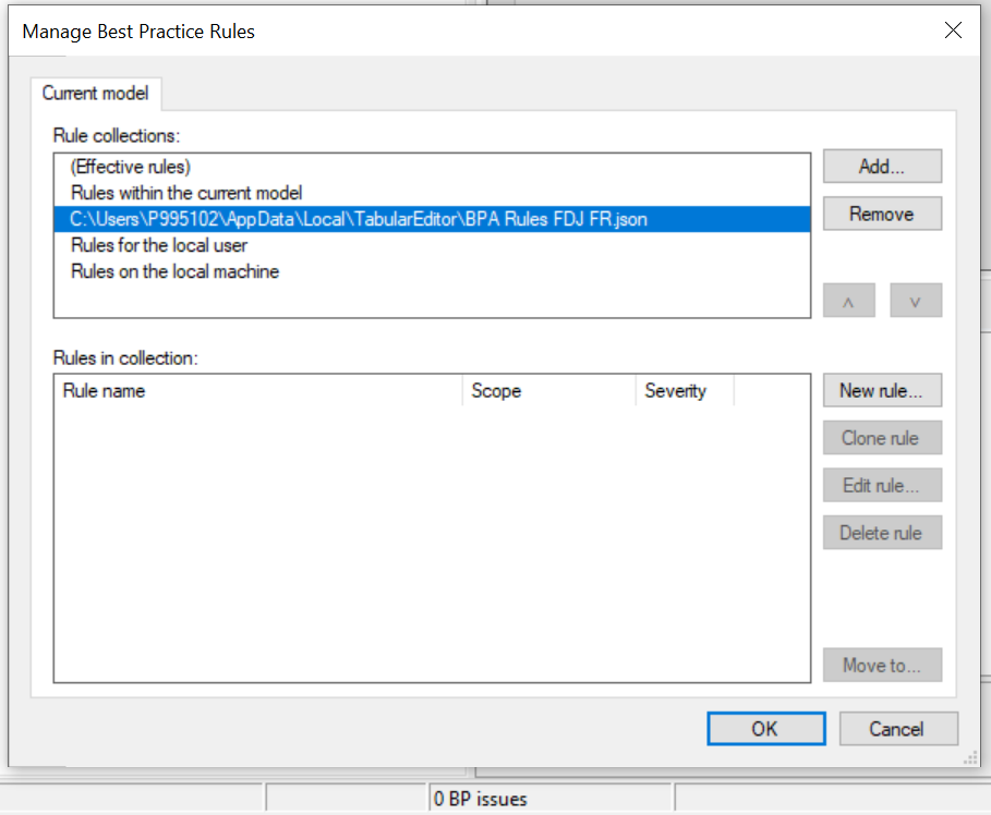 Problem uploading custom BPARules file · Issue #1021 · TabularEditor/TabularEditor · GitHub