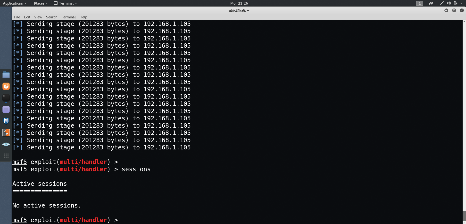Msfconsole Stuck In Sending Stage · Issue 13574 · Rapid7 Metasploit Framework · Github