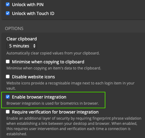macOS 11.2.1 Intel: browser integration enabled in app but can't be enabled in browser · Issue ...