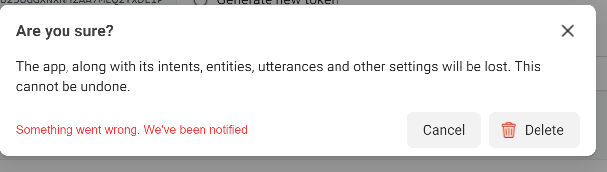 There was an error validating the utterance. Something went wrong. We've been notified. · Issue ...