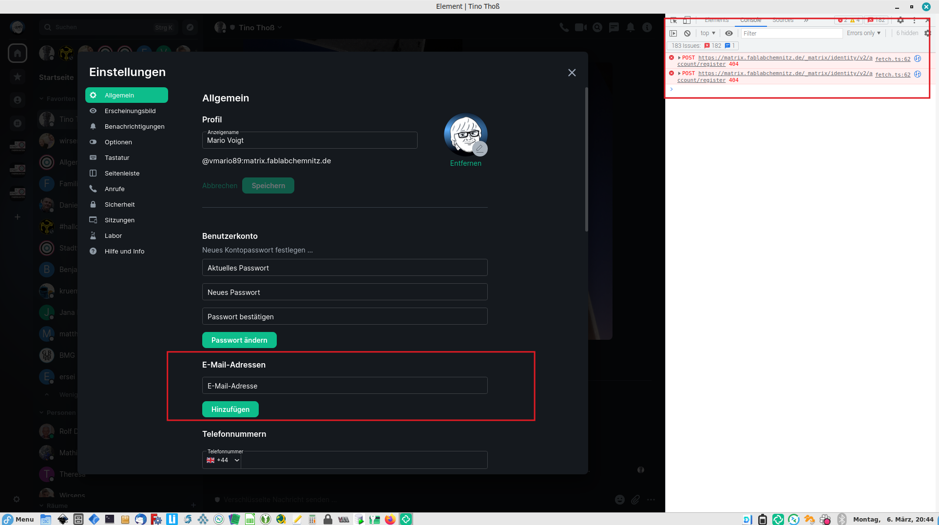 `/_matrix/identity/v2/account/register` endpoint fails for web/desktop clients, but not for ...
