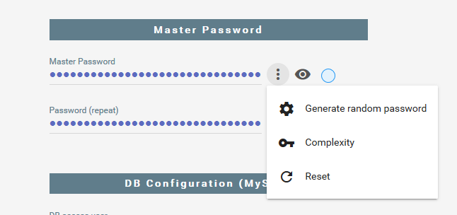 [Bug] Password options do not popup on installation page · Issue #829 · nuxsmin/sysPass · GitHub