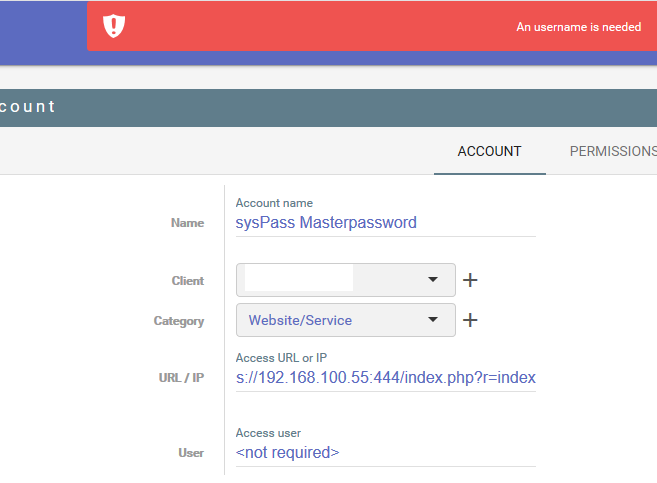 Support for Accounts without username/password · Issue #712 · nuxsmin/sysPass · GitHub