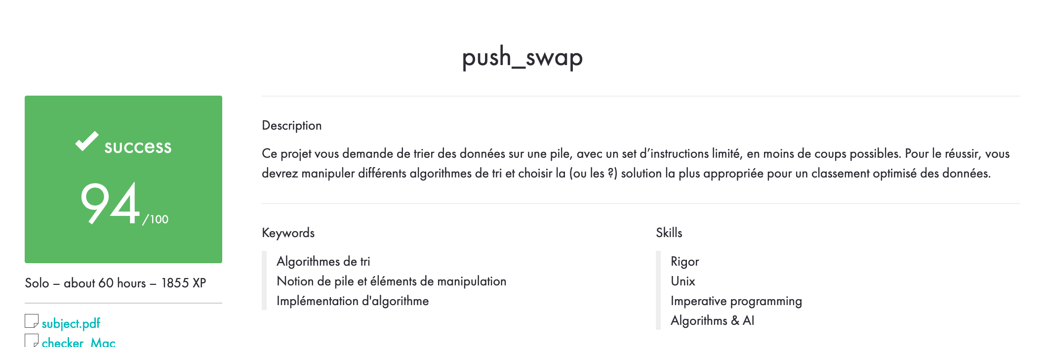 GitHub - Misterwayne/Push_swap: depot perso